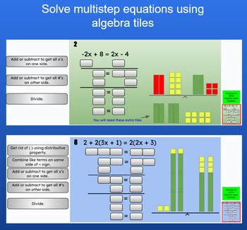 Image result for Solving Equations Using Algebra Tiles