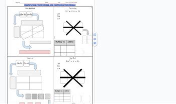 Image result for Box Method Factoring Polynomials