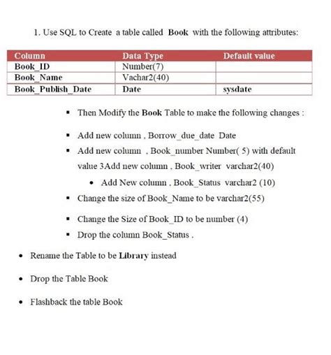 Image result for Create Table for Book Borrower in Library SQL
