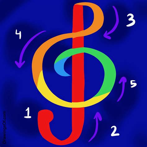 Image result for How to Draw a Treble Clef