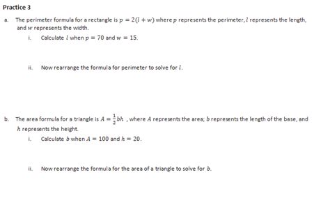 Image result for Exercise of Rearranging Formula