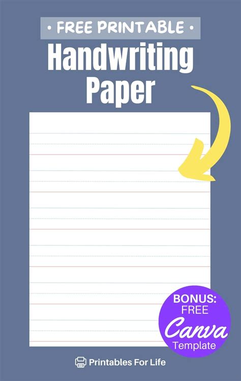 Image result for Handwriting Practice Paper Free Printable