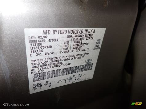 Image result for 2001 Ford Excursion Color Code