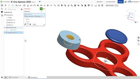 Image result for Onshape Tutorials Fidget Spinner