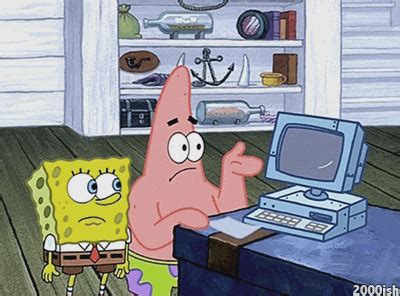 Image result for Patrick Destroying Computer
