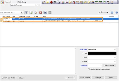 Image result for Eaglesoft Patient Notes