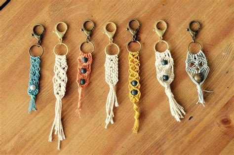 Image result for Colorful Macrame Keychains