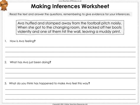 Image result for Making Inferences Grade 1 Worksheet