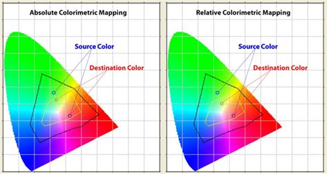 Image result for Relative vs Absolute Colorimetric Intent