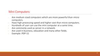 Image result for Classification of Computers Mini Computers