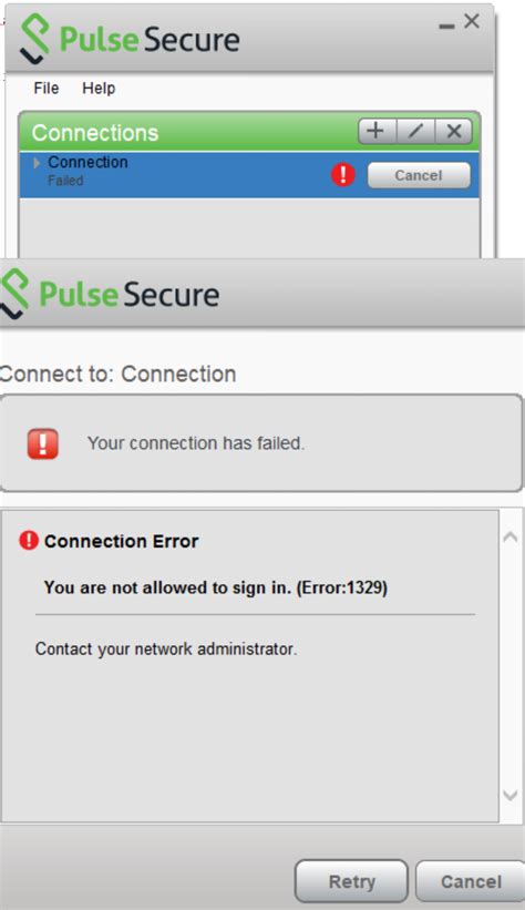 Image result for Pulse Secure Network Error