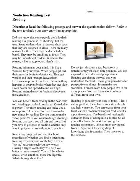 Image result for Reading Comprehension Worksheets Grade 12