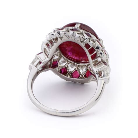 Cabochon Star Ruby and Diamond Ring» Price on Request « - FD Gallery