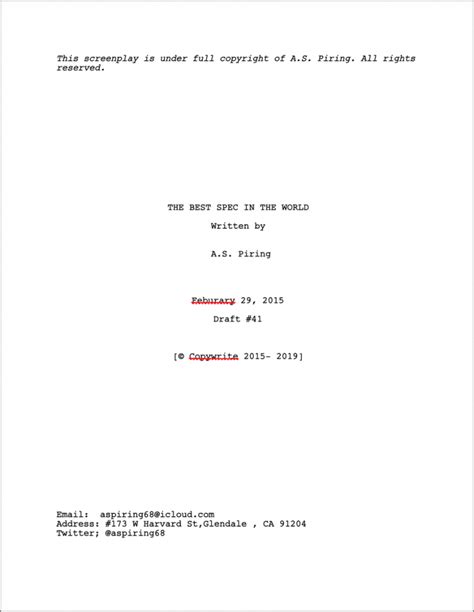Image result for Script Writing Title Page