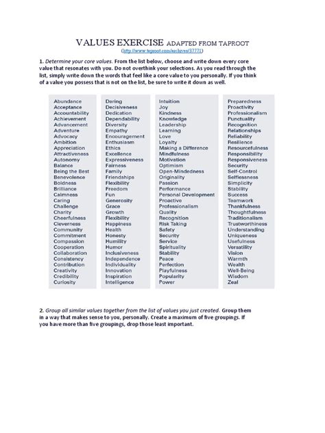 Image result for Values Alignment Exercise