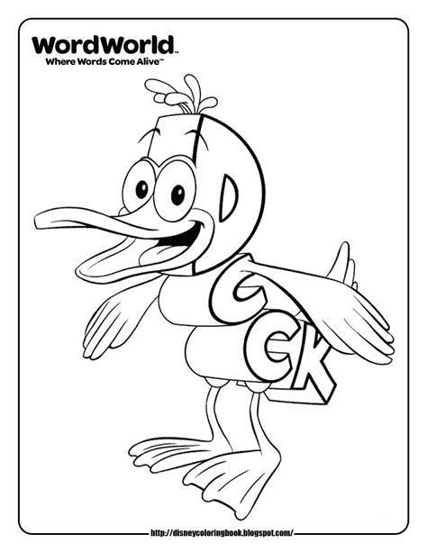 Image result for WordWorld Coloring Pages Printable