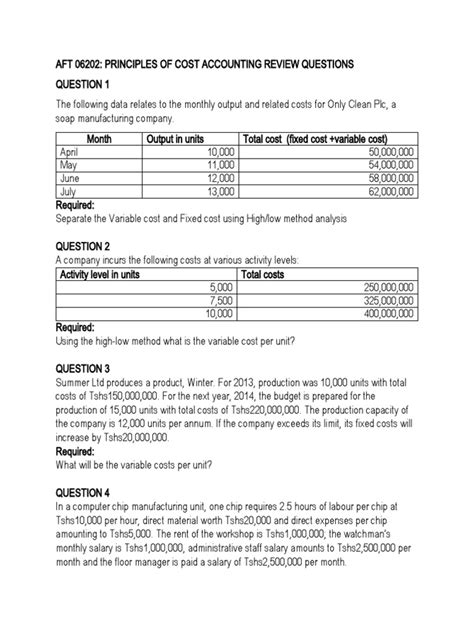 Image result for Cost Control Accounting Questions