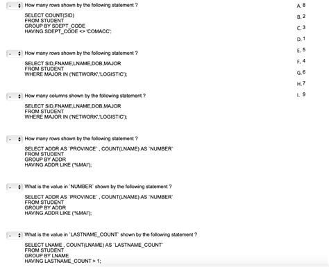 Image result for Student SQL Table Coding Questions