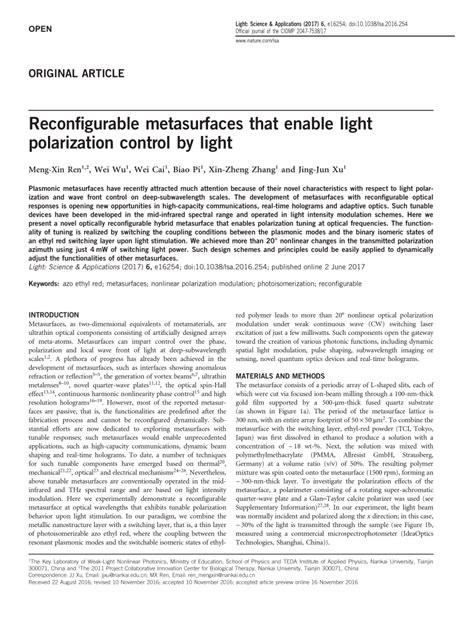 Image result for Metasurface Control