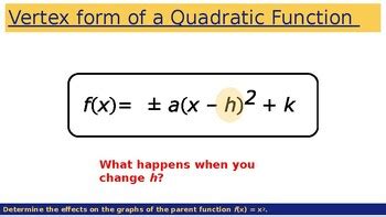 Image result for Quadratic Function Parent Function
