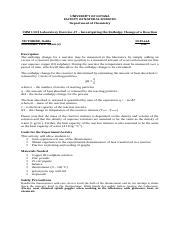 Image result for Lab 15 Reaction Enthalpy Introduction