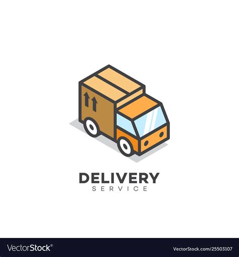 Delivery service logo Royalty Free Vector Image