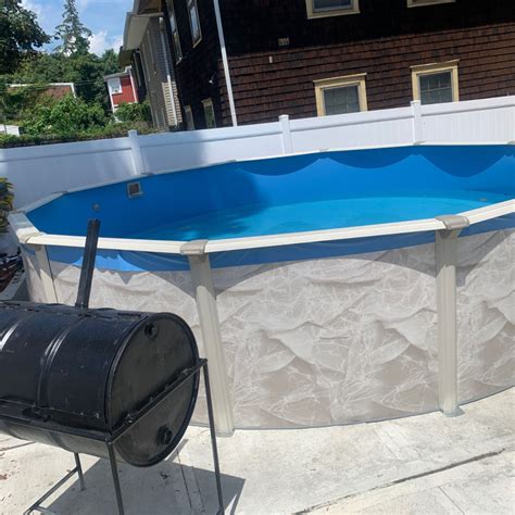 Image result for Oval Pool Install