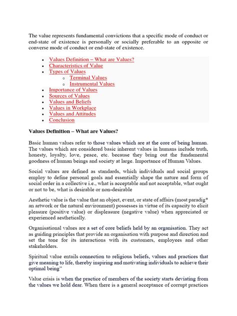 Image result for Different Types of Values