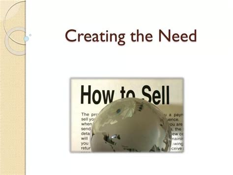 Image result for Creating Need