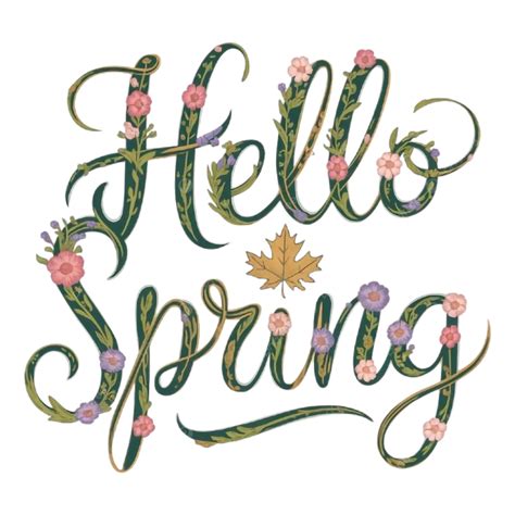Image result for Hello Spring Text PNG