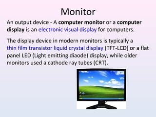 Image result for 5 Output Devices of Computer