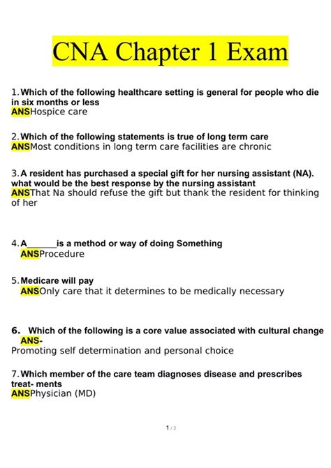 Image result for Module 15 Test CNA Answers