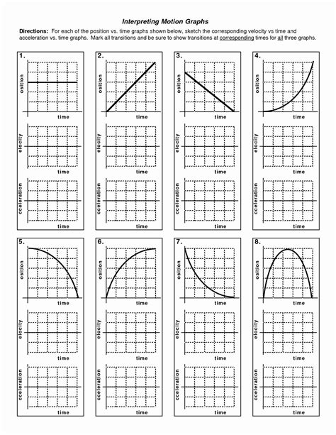 Image result for Motion Graphs Worksheet Answers