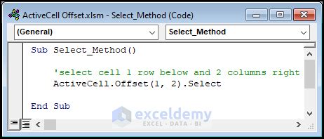 Image result for Active Cell Offset Excel