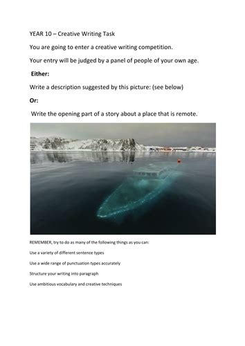 Image result for English Language Paper 1 Edexcel Creative Writing Picture Examples