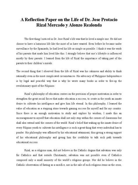 Image result for Example of Reflection Paper About Life