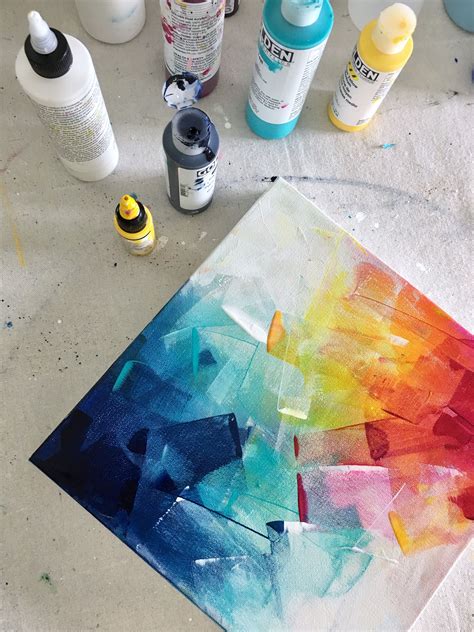 Image result for Abstract Acrylic Painting Tutorials