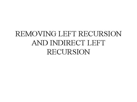 Image result for Left Recusion Example