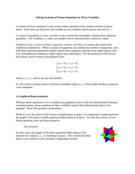 Image result for Linear Programming System of Equation 3 Variables