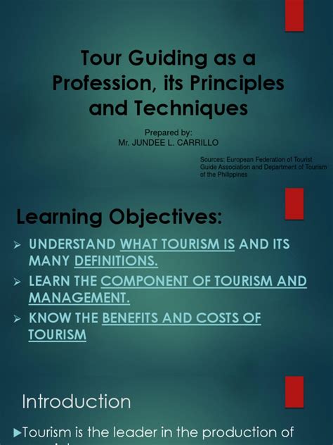 Image result for 5 Stages of Tour Guide Example