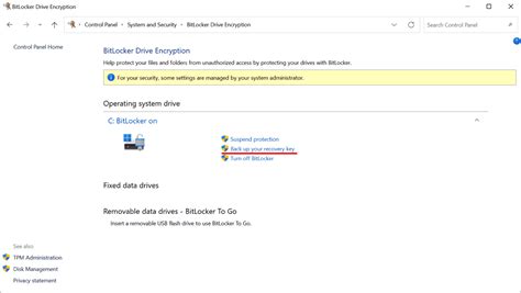 Image result for Save BitLocker Recovery Key