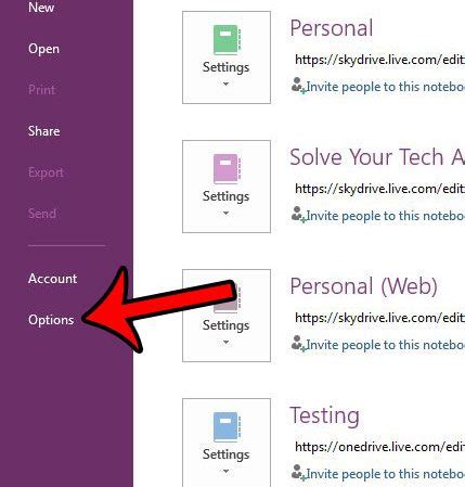 Image result for Advanced Options OneNote