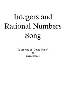 Image result for Rational Numbers Number Line Song