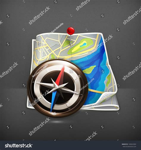 Navigation Map Vector Stock Vector (Royalty Free) 100024304 | Shutterstock