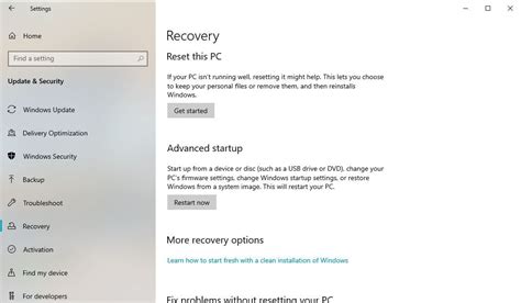 Image result for Reinstall Windows Restore Setting Device List