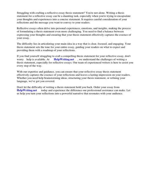 Image result for Reflection Paper Thesis Example