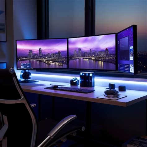 Image result for Three Screen Computer Setup