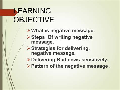 Image result for Example of Indirect Negative Message