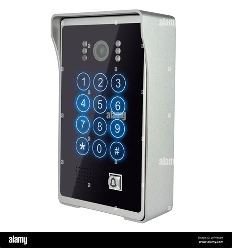 Modern Access Control Keypad with Camera Stock Photo - Alamy