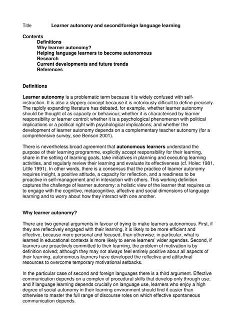 Image result for Learner Autonomy in Language Learning